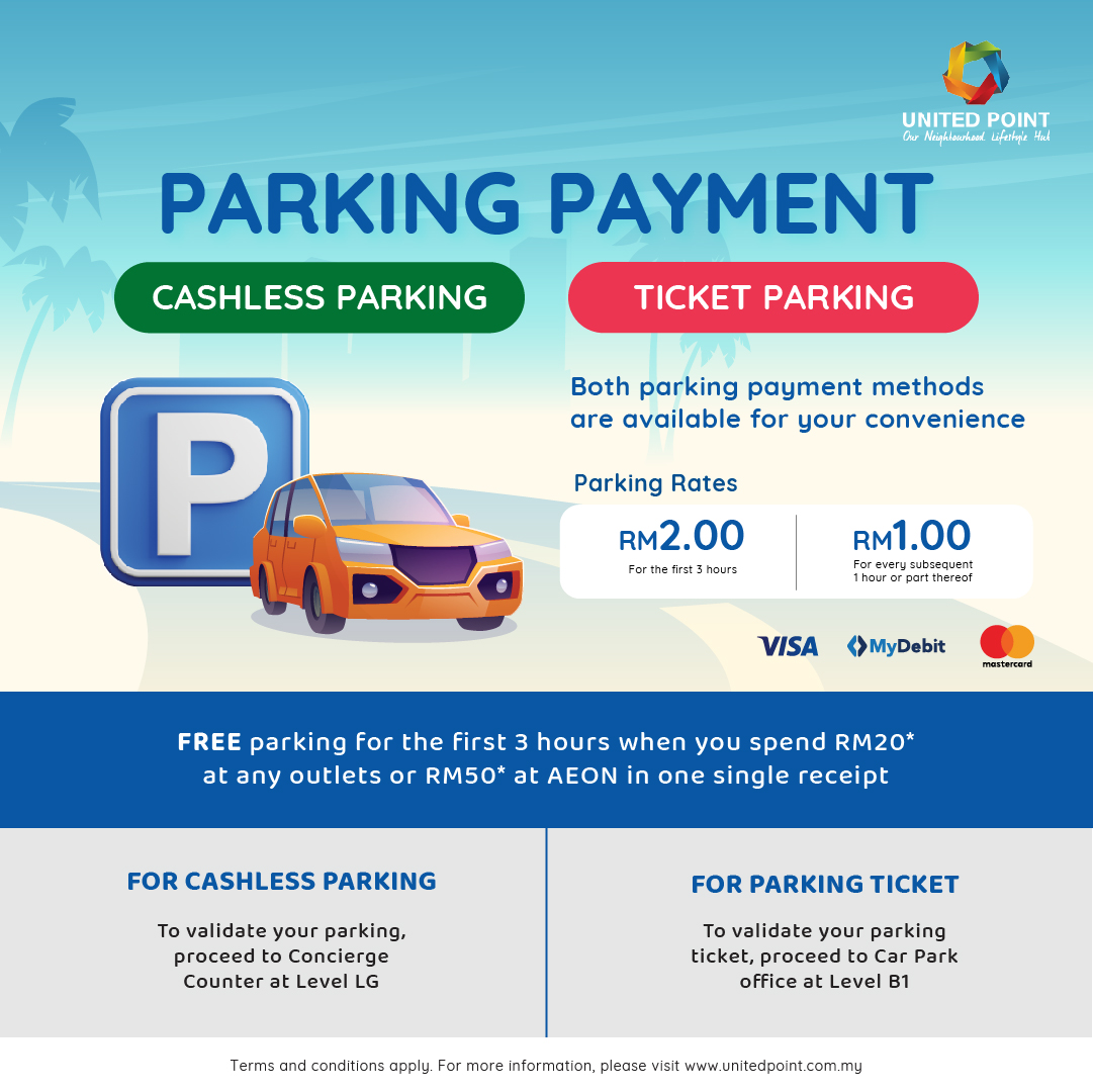 Ticket Cashless Parking Complimentary Parking United Point